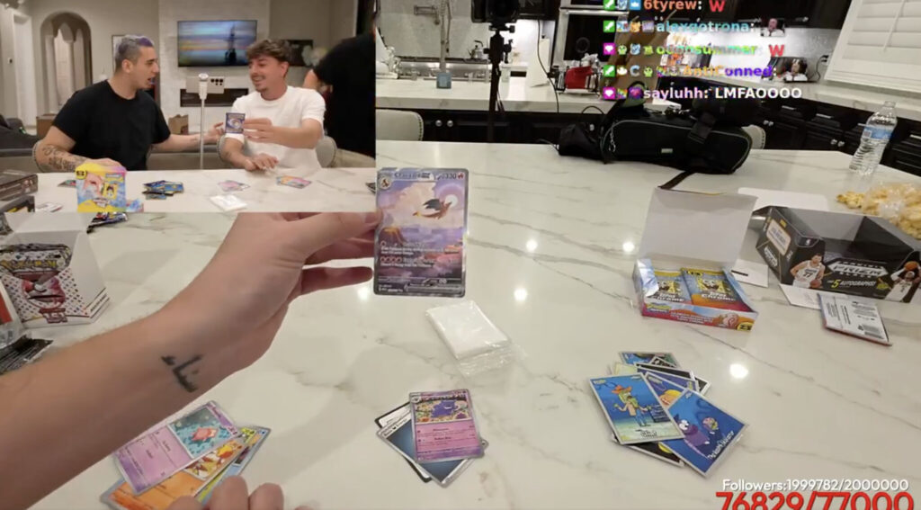 FaZe Rug pulls 3 Charizards in a row during live Pokémon TCG unboxing ...